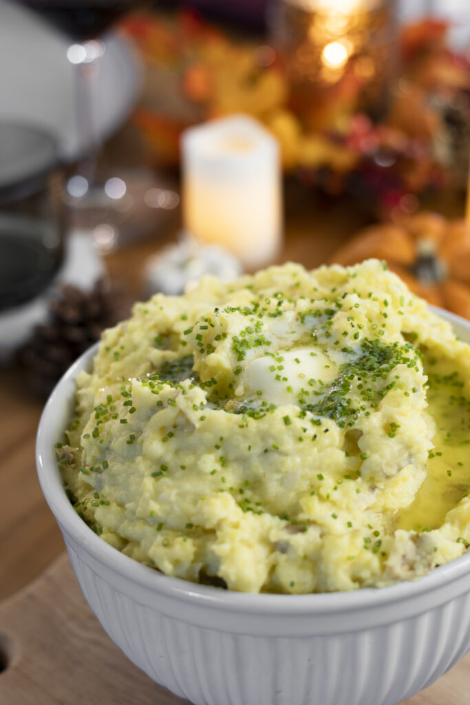Restaurant-Style Roasted Garlic Mashed Potatoes - The Petite Whisk